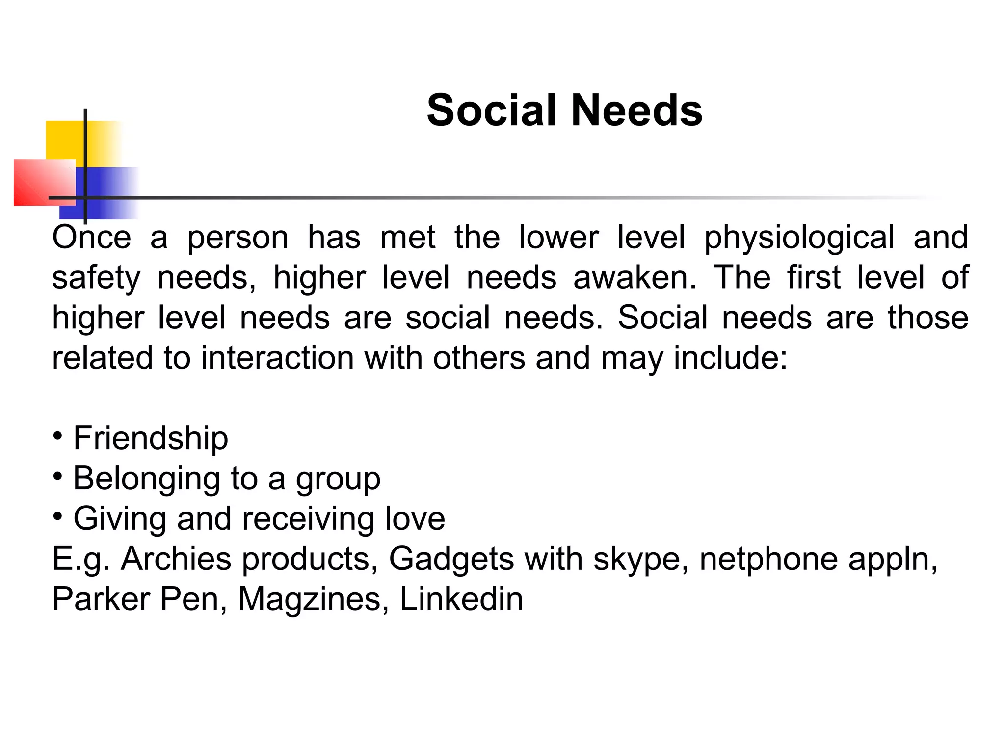 Maslow's hierarchy of needs | PPT