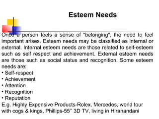 Maslow's hierarchy of needs | PPT