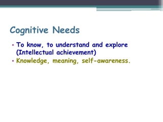 Maslow's hierarchy of needs | PPT