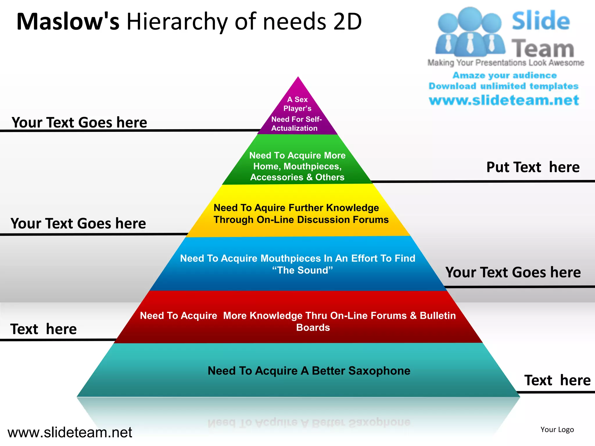 Maslow's hierarchy of needs 2d powerpoint ppt templates. | PPT