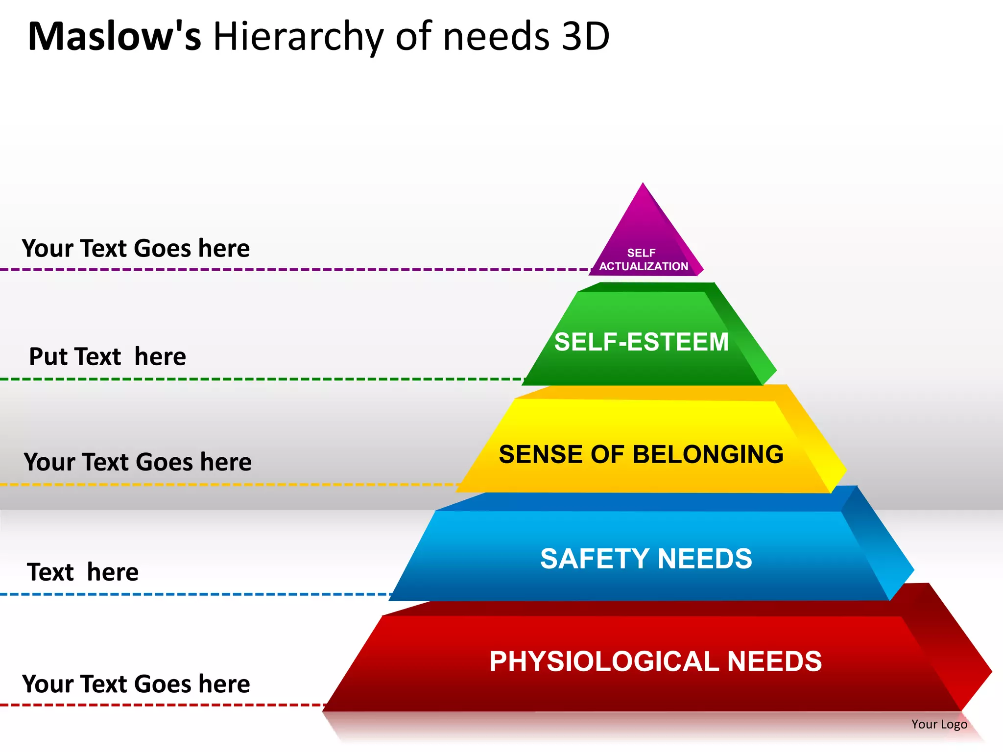 Maslow's hierarchy of needs 3d powerpoint presentation templates | PPTX
