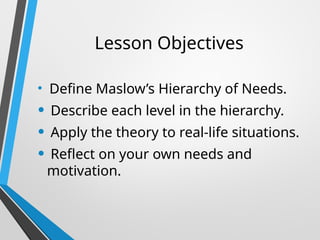 Maslows_Hierarchy_of_Needs_Lesson.pptxgrade 12 | PPTX