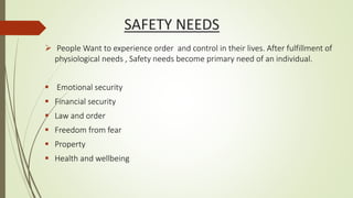 Maslow`s Hierarchy of Needs Theory.pptx | Education