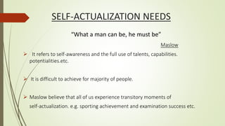 Maslow`s Hierarchy of Needs Theory.pptx | Education