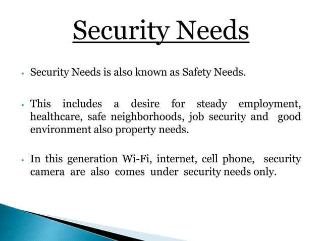 Maslow's hierarchy of needs w.r.t project management | PPTX