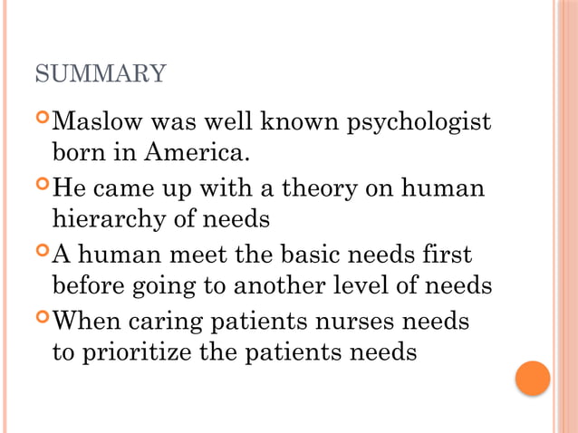 Application of Maslow’s Needs hierarchy Theory.pptx