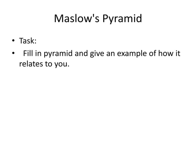 Maslows Pyramid | PPTX
