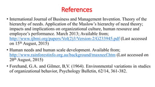 Maslow's theory | PPTX