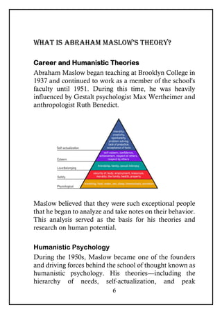 Maslows theory | PDF