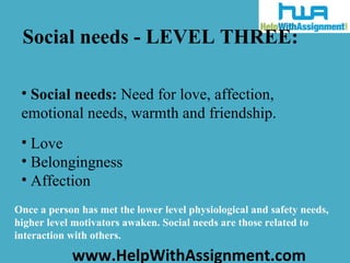 Maslow's theory hrm_assignment_help | PPT