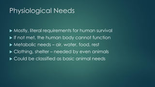 Maslow's theory of hierarcy of needs with Criticism | PDF