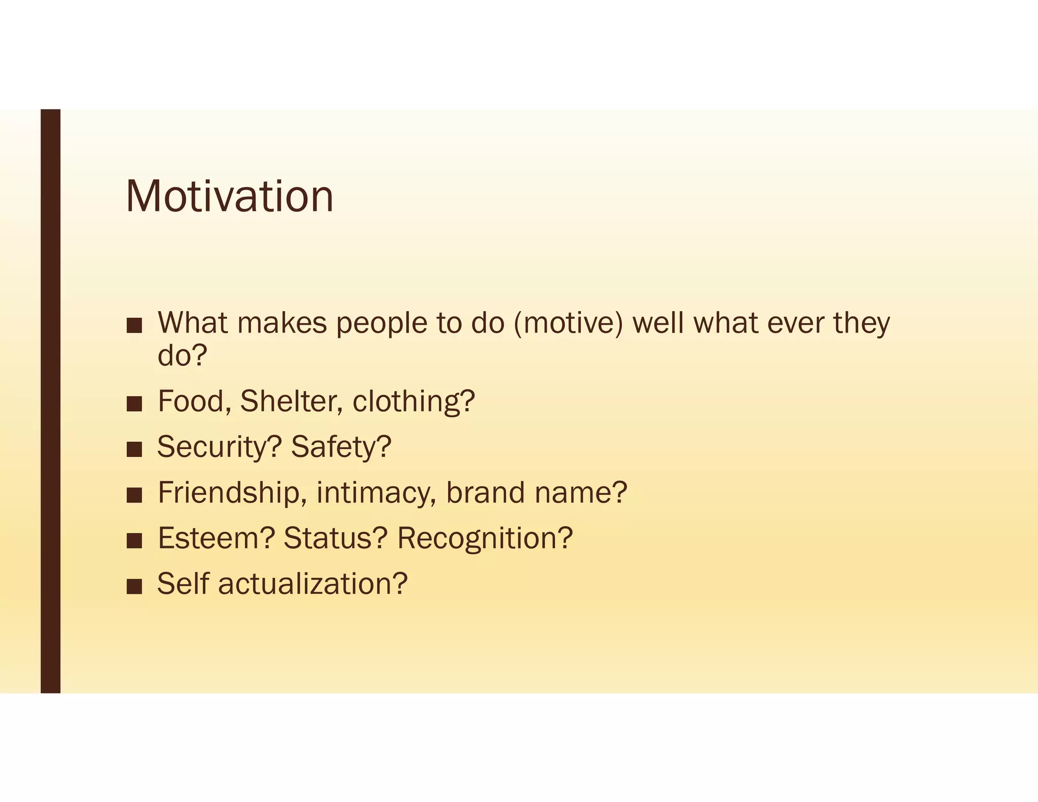 Maslows theory of motivation | PDF