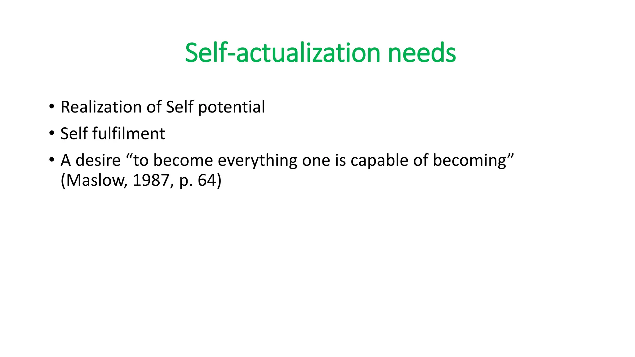 Maslows Theory of Motivatation powerpoint presentation | PPT