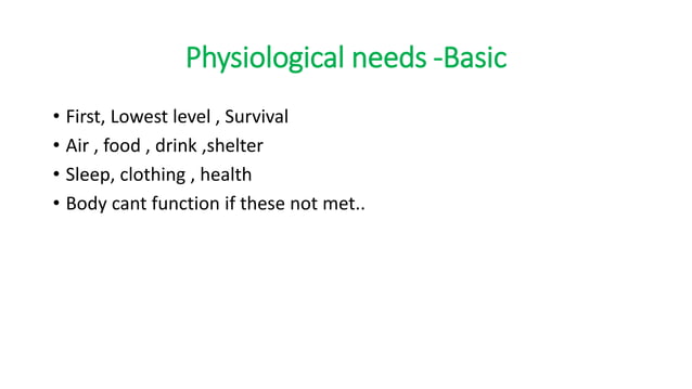 Maslows Theory of Motivatation powerpoint presentation | PPT