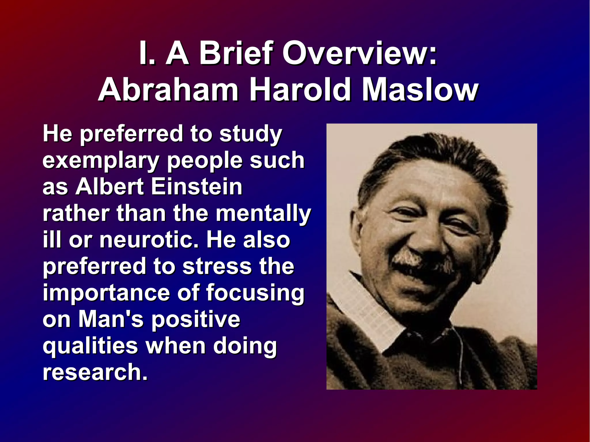 Maslow's theory of motivation and hierarchy of needs | PPT