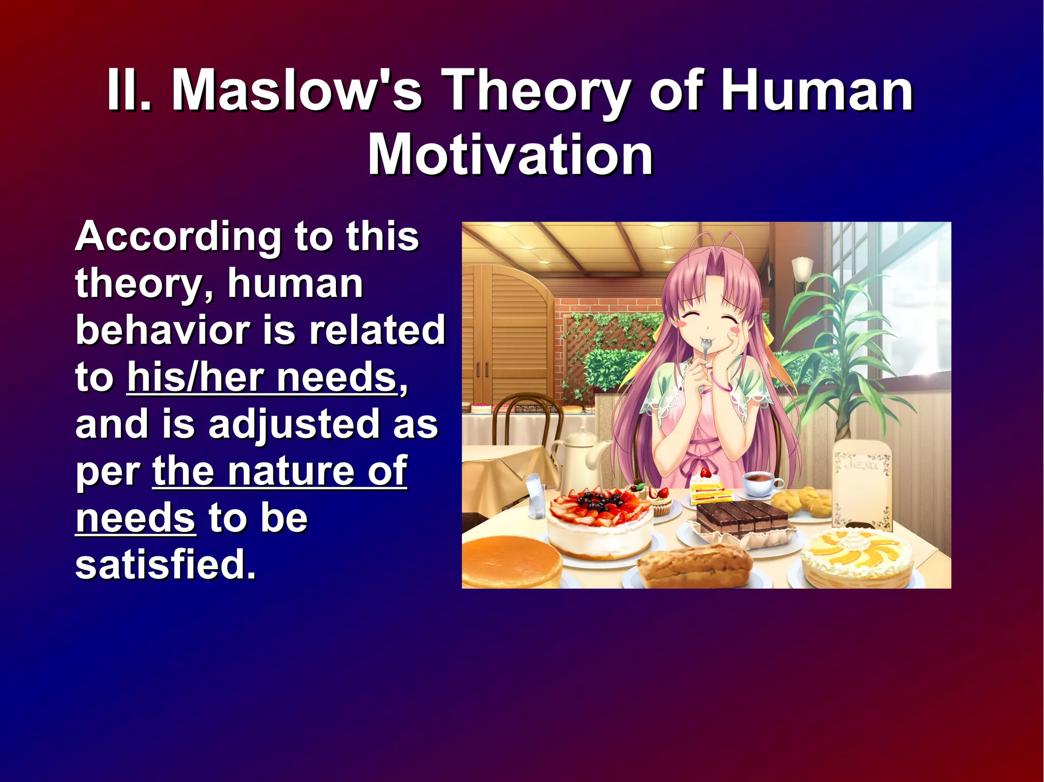 Maslow's theory of motivation and hierarchy of needs | PPT