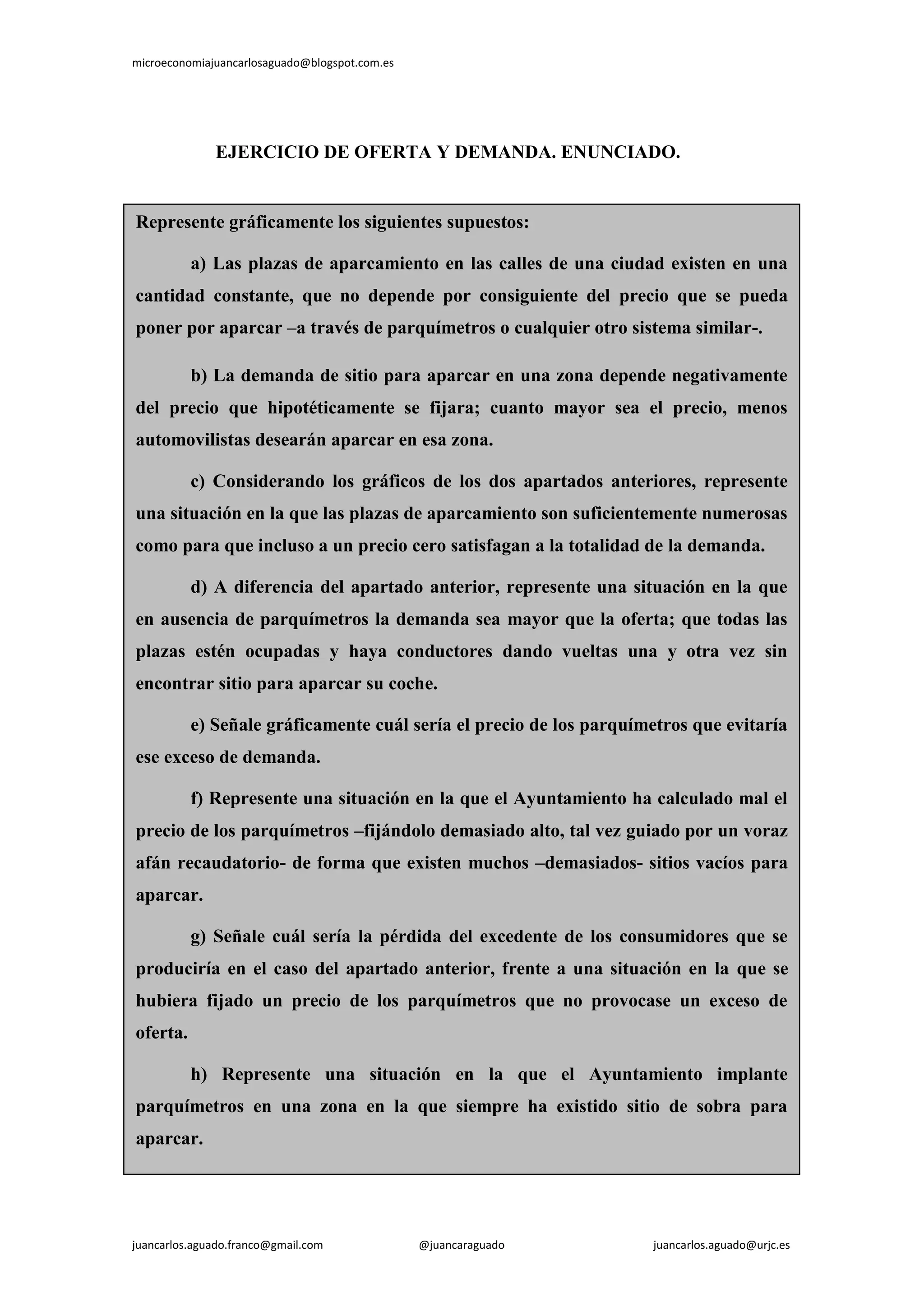 ejercicios resueltos de oferta y demanda | DOCX