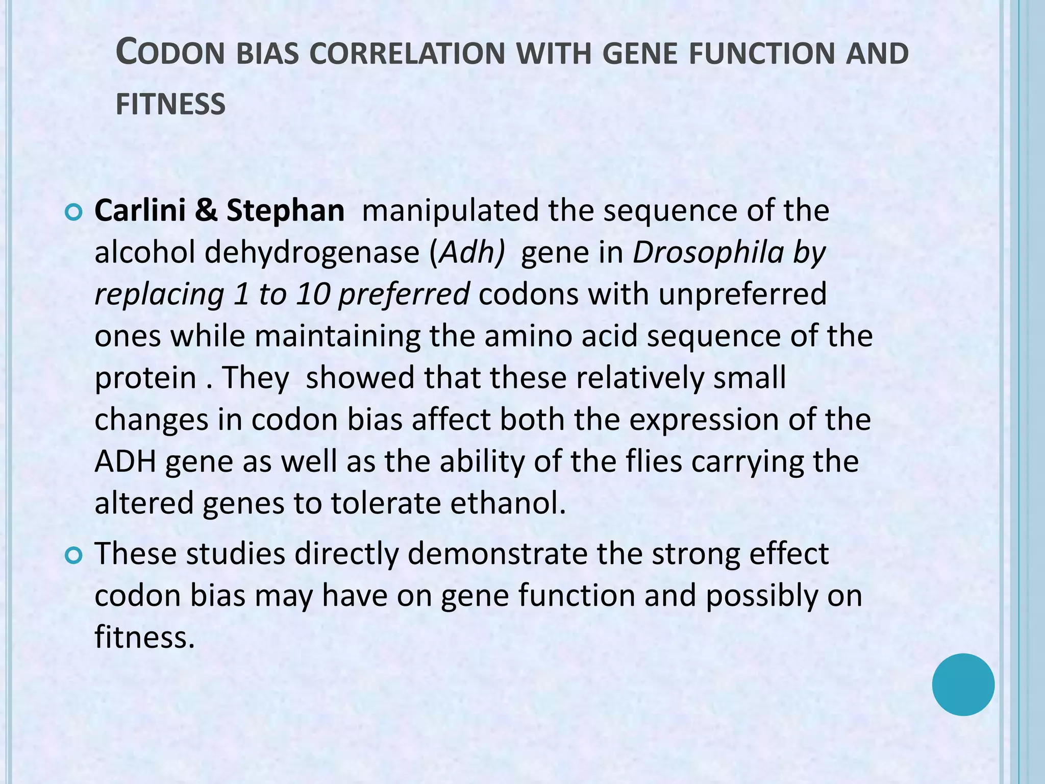 CODON BIAS | PPTX
