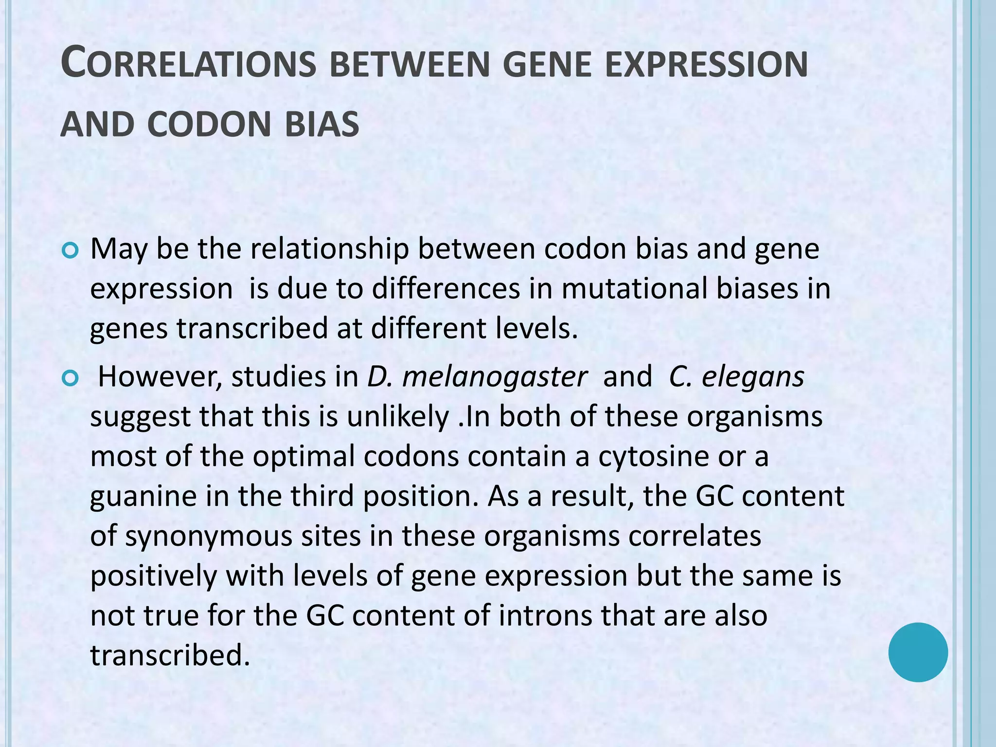 CODON BIAS | PPTX