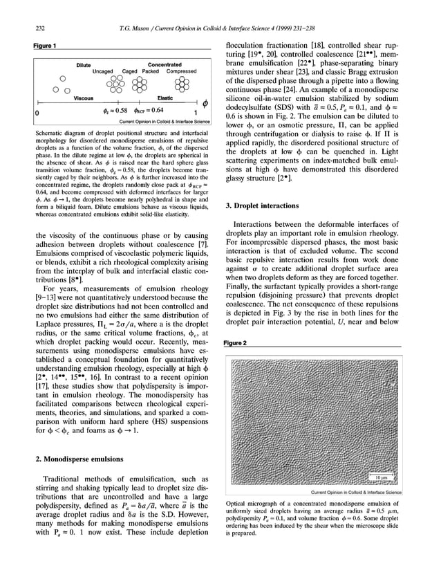 New concepts in Emulsion Rheology | PDF