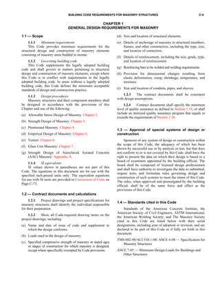 masonary building specifications and design | PDF