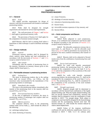 masonary building specifications and design | PDF