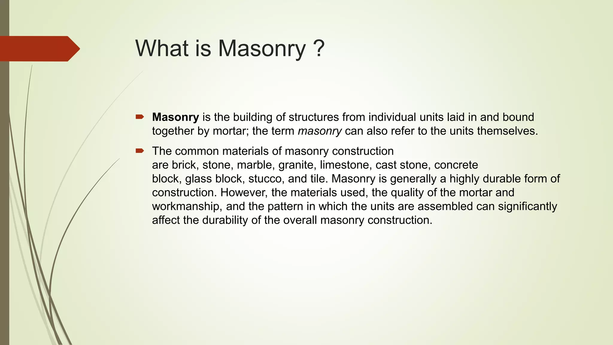 Masonary wall | PPTX