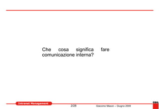 Intranet: dalla comunicazione interna alla comunicazione organizzativa ...