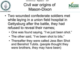 Origins of Mason Dixon Border Morris | PPT