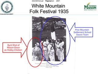 Origins of Mason Dixon Border Morris | PPT