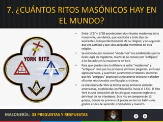 Masonería: 33 preguntas y respuestas | PPTX