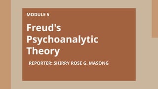 Freud's Psychoanalytic theory.......pptx