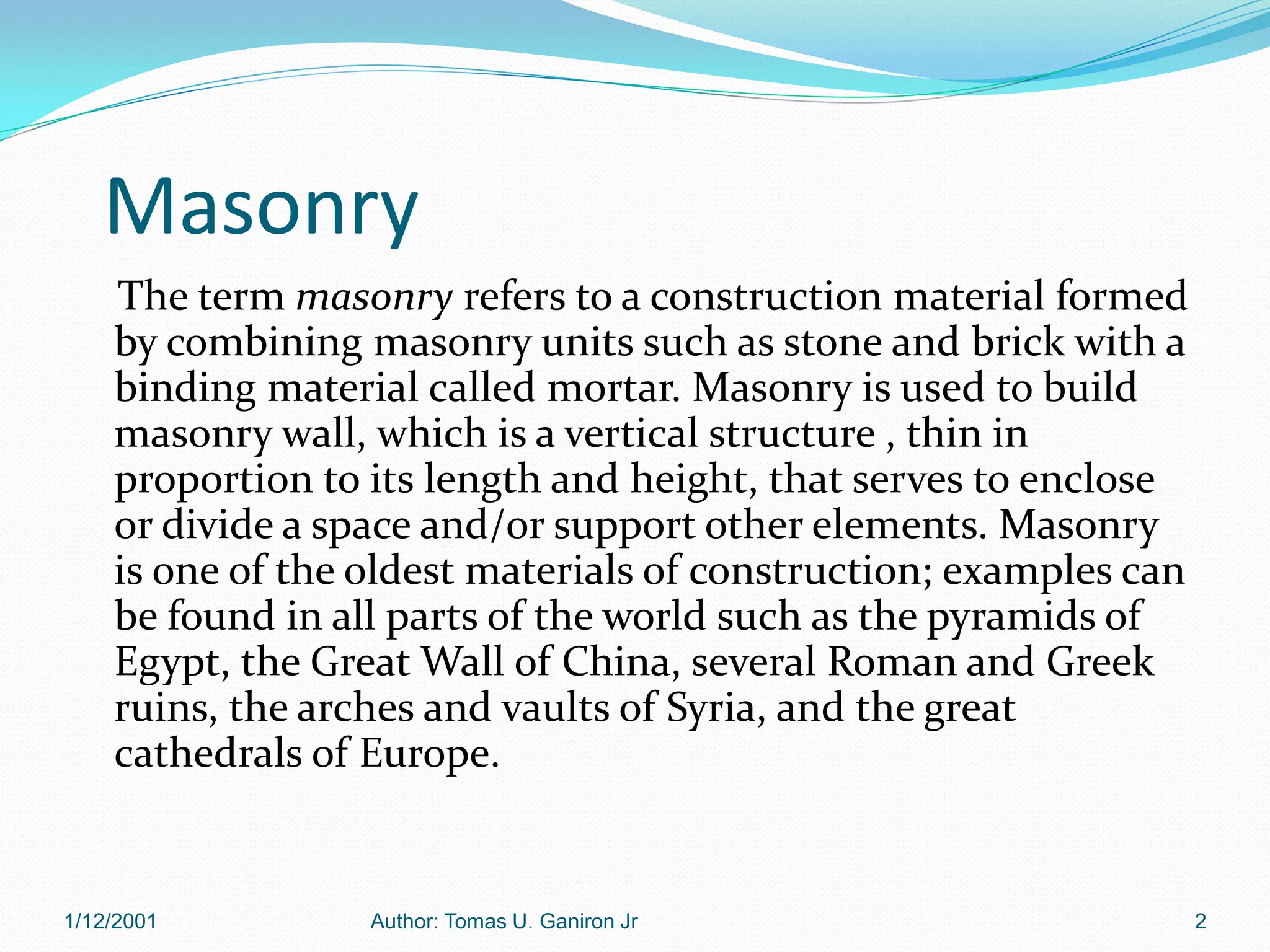 Masonry | PDF