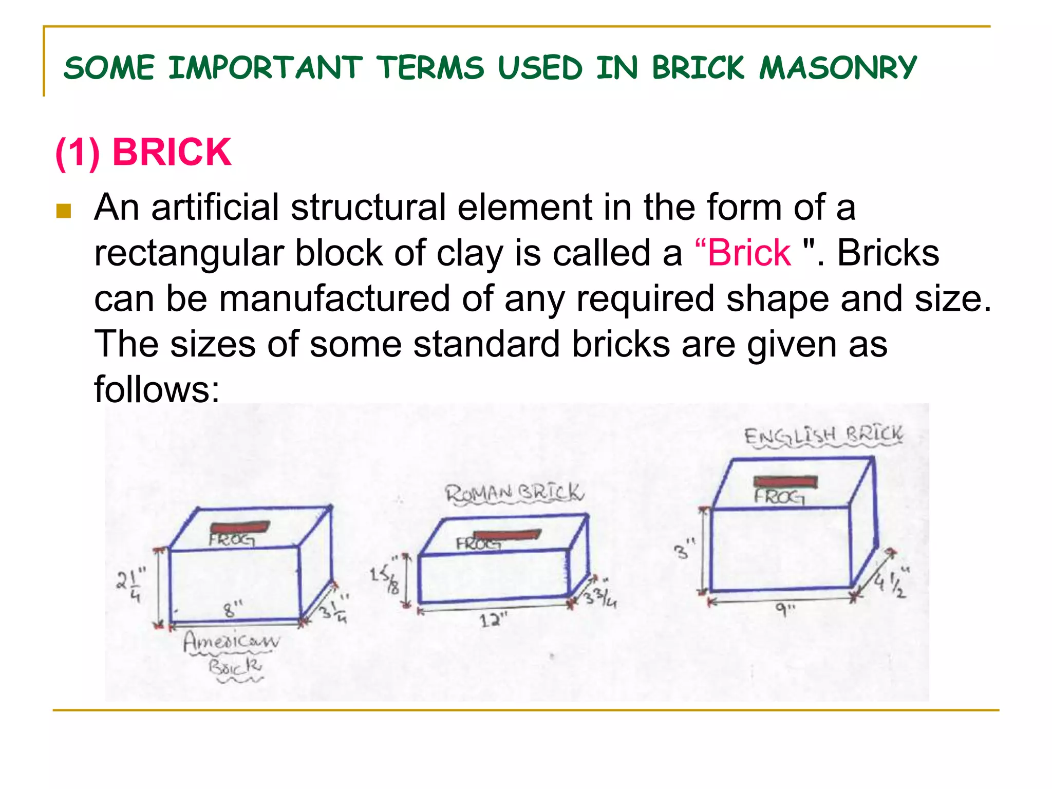 Brick Masonry and Stone Masonry | PPTX