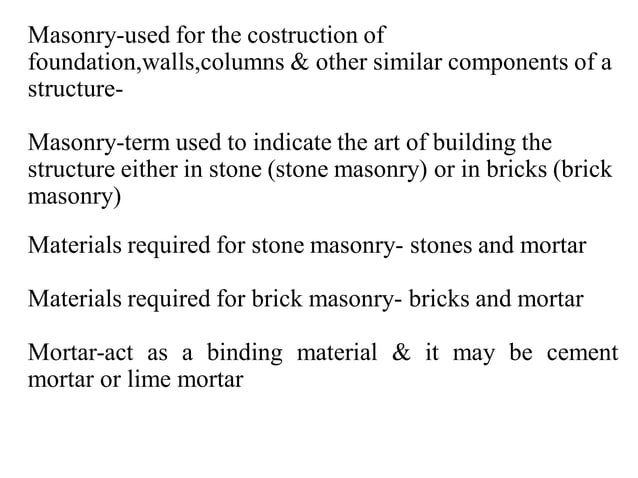 MASONRY- STONE AND BRICK | PDF