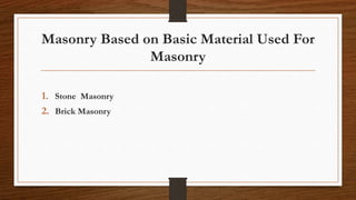 Introduction to Masonry | PPTX
