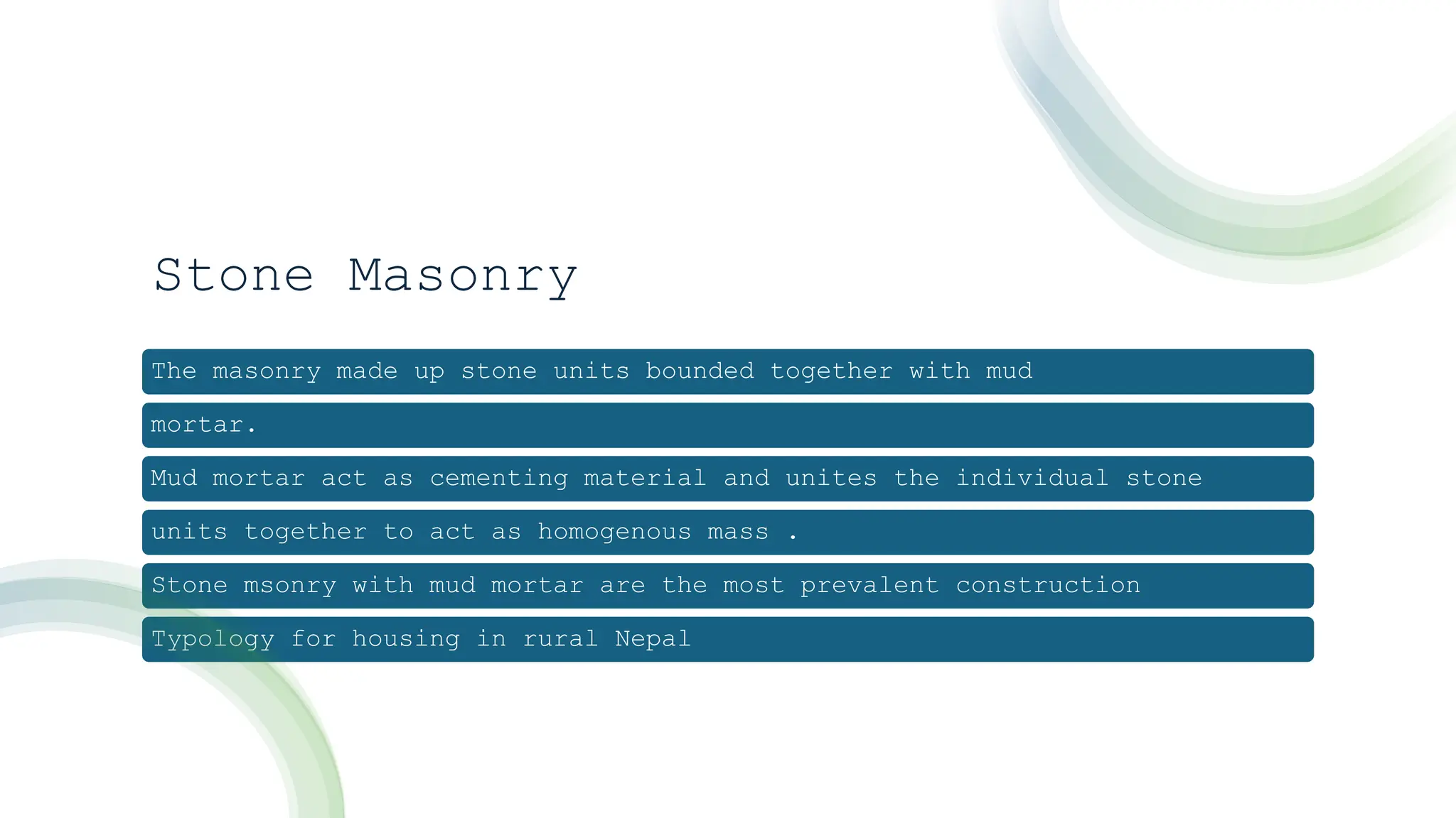 Presentation on the stone masonry and brick masonry | PPTX