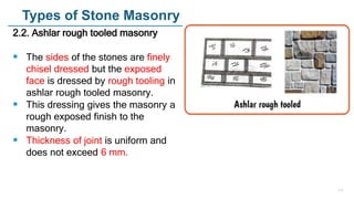 Presentation on the stone masonry and brick masonry | PPTX