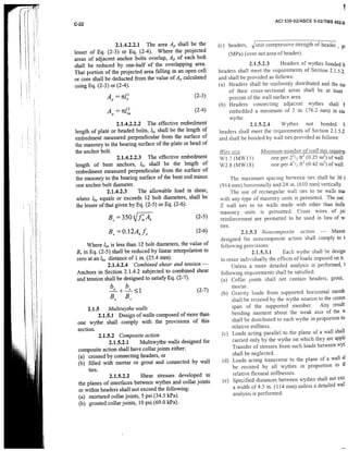Masonry buildingcode1 3-02 aci 530-asce 5-tms 402-95 | PDF