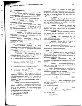 Masonry buildingcode1 3-02 aci 530-asce 5-tms 402-95 | PDF