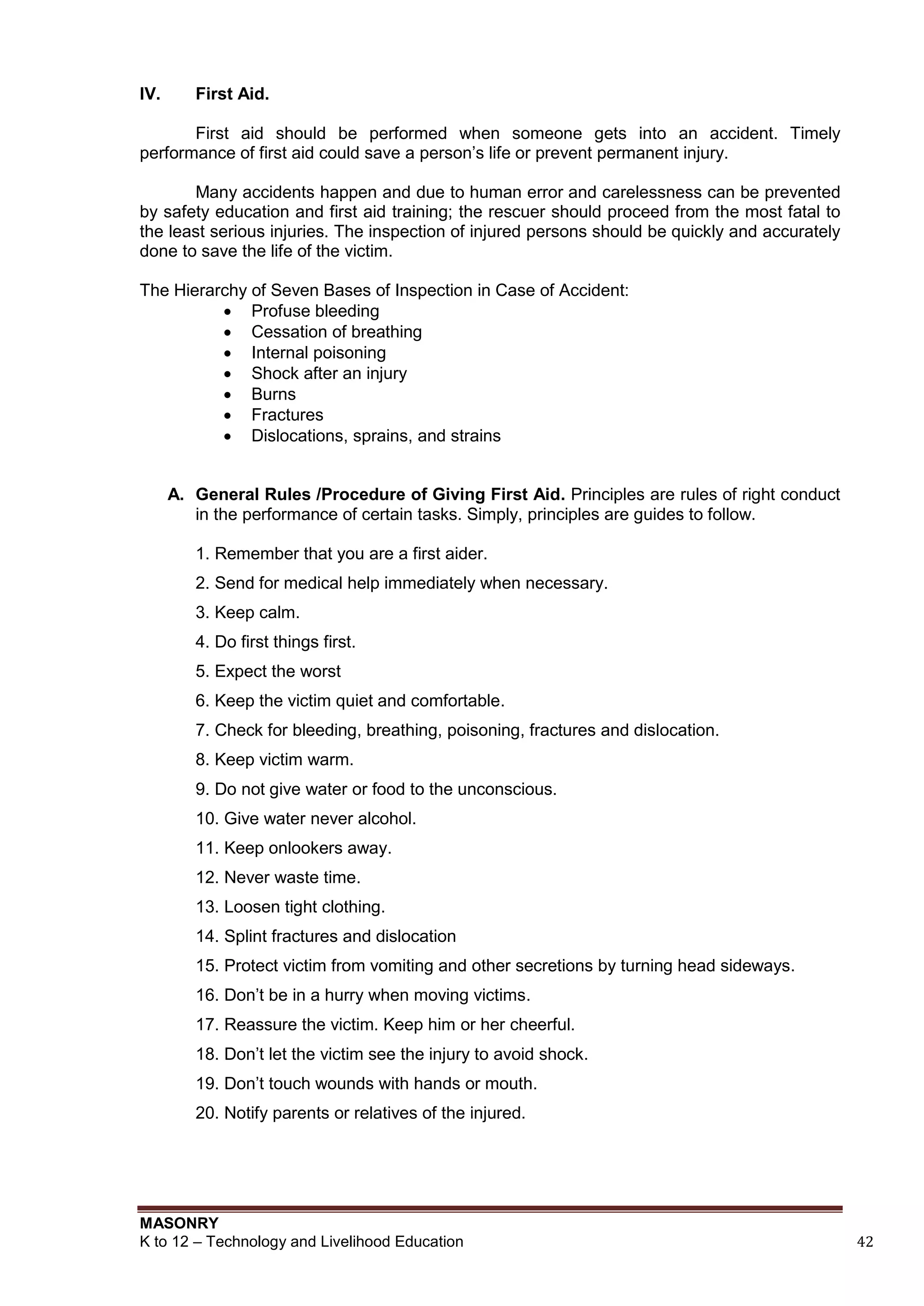 Masonry learning module | PDF