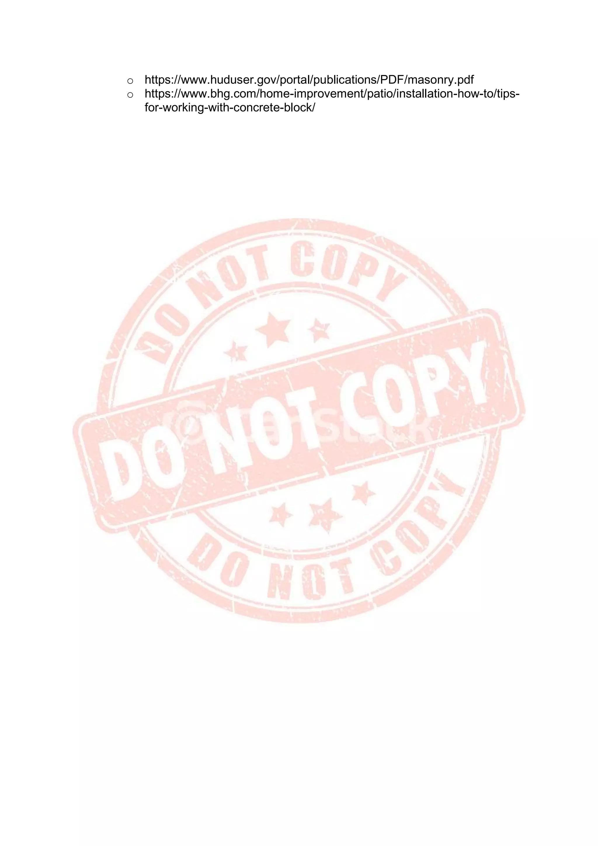 MASONRY NC II - CBLM | PDF