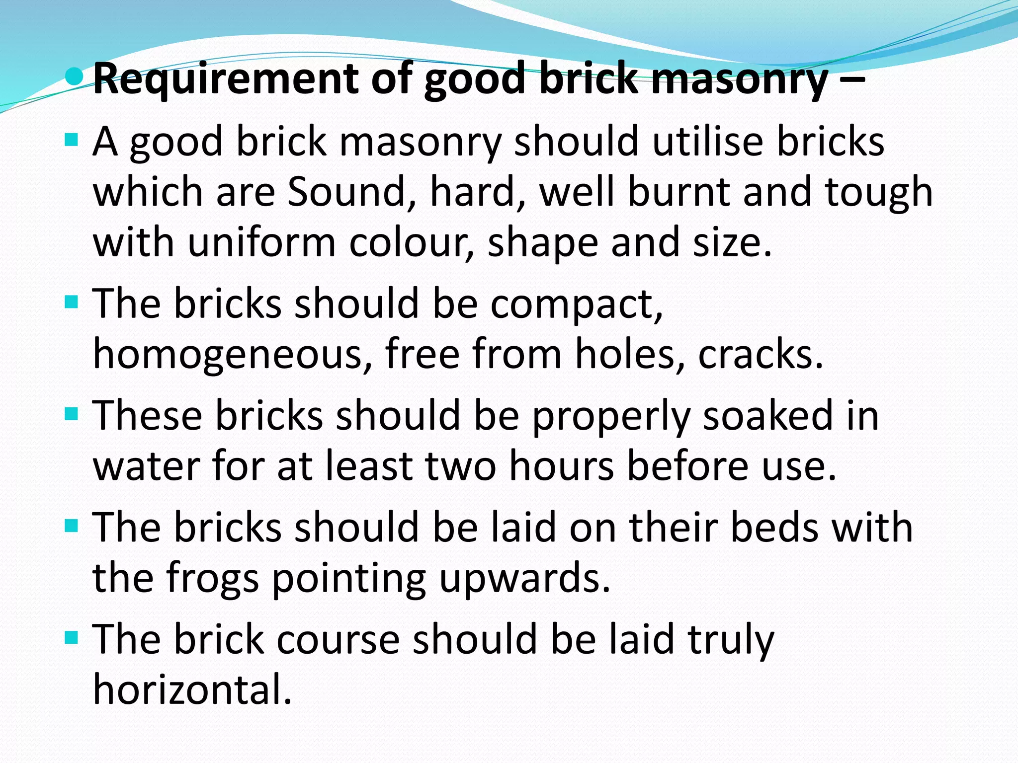 Masonry work | PPTX