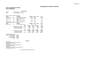 testing transcript | PDF | Undergraduate Education | College Education