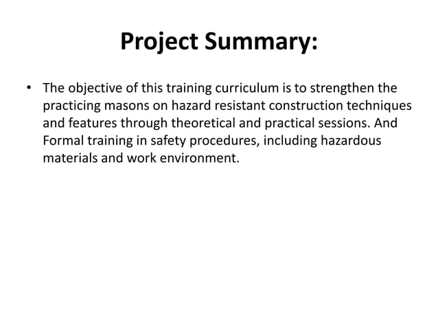 Mason Training.pptx | Vocational Training | Careers