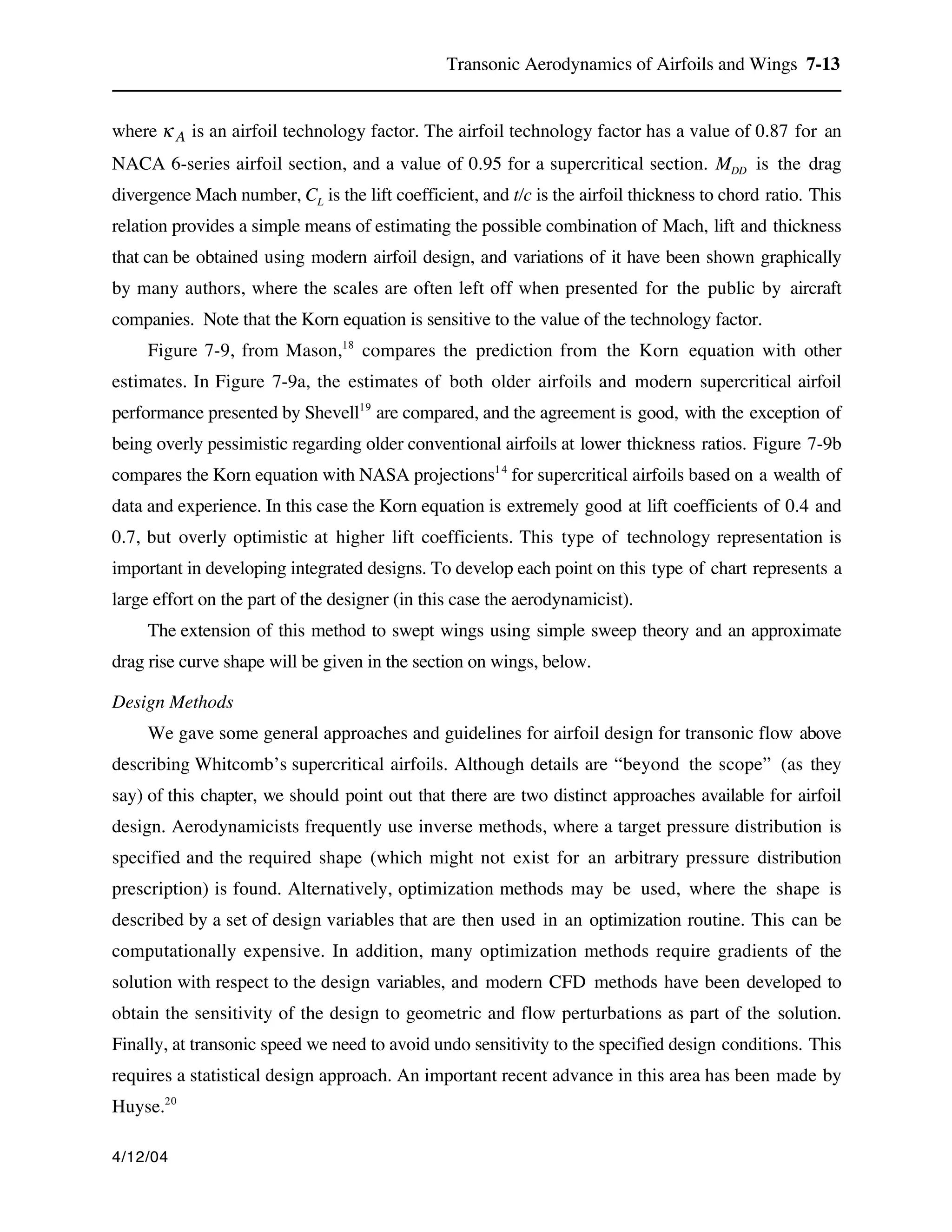 [Mason] transonic aerodynamics of airfoils and wings | PDF | Aviation ...