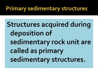 Primary sedimentary structures | PPT