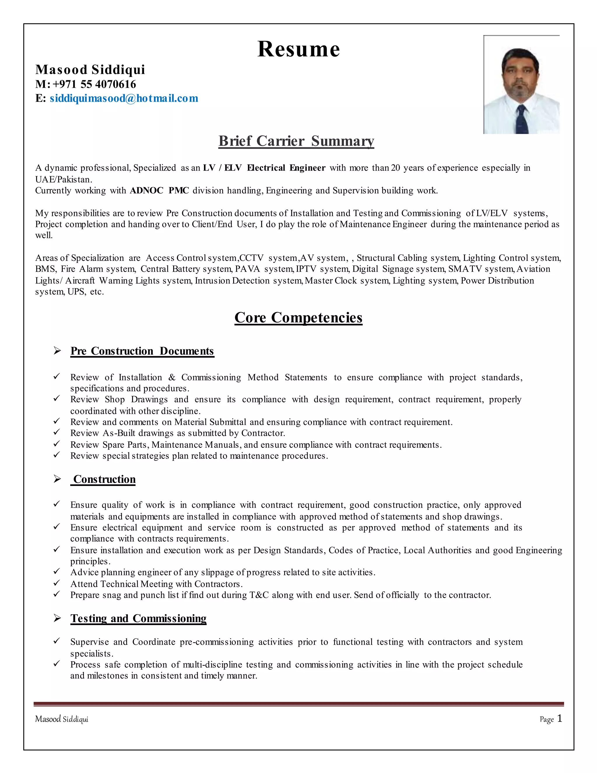 Masood cv | PDF