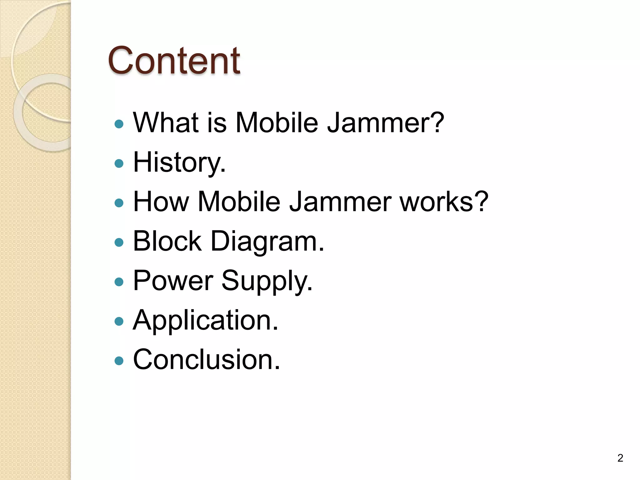 MOBILE SIGNAL JAMMER | PPTX