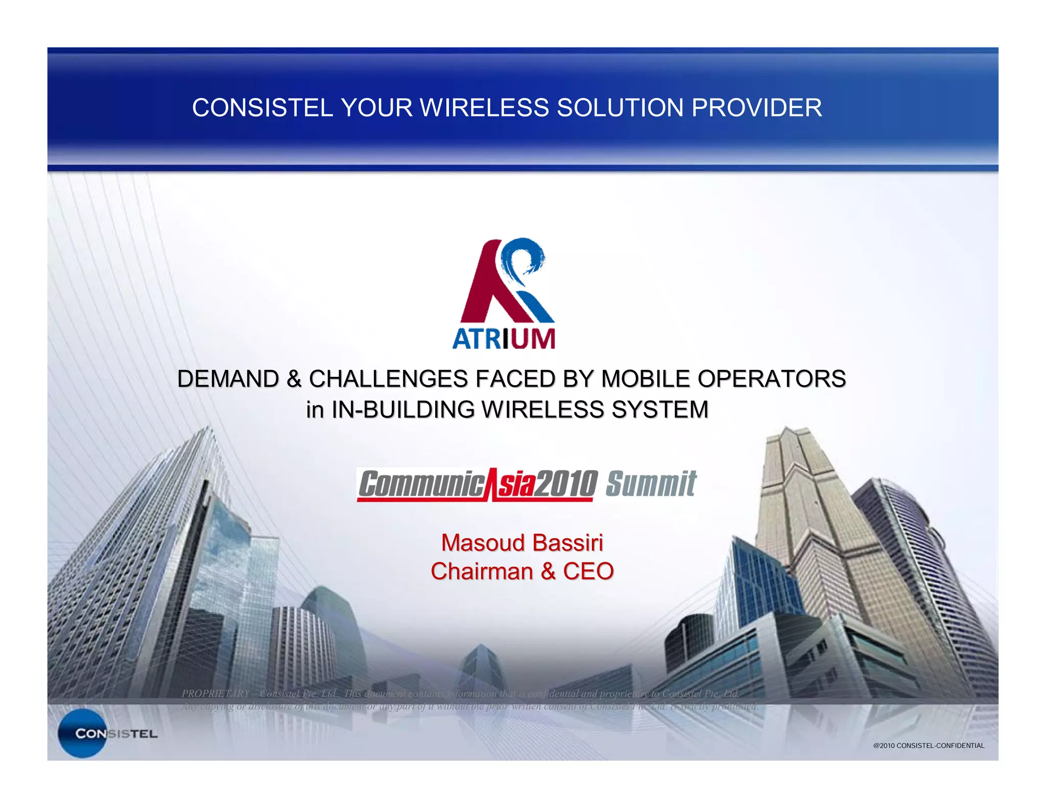 Masoud bassiri demand & challenges faced by mobile operators | PPT